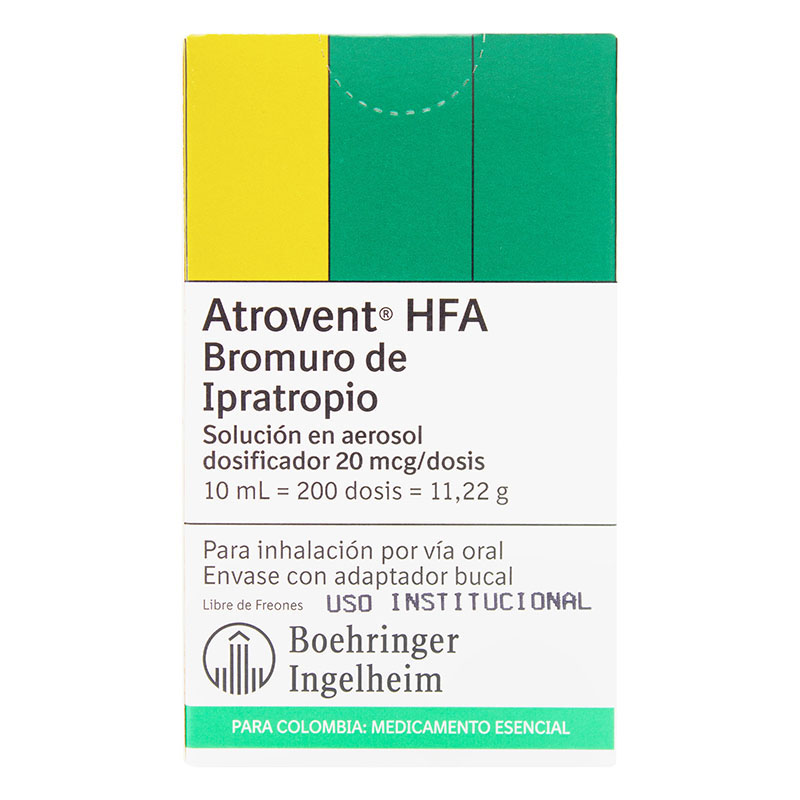 Atrovent Hfa 200 Dosis Aerosol 10 Ml (A)(3%+)(Pae) – Droguería Farma ...